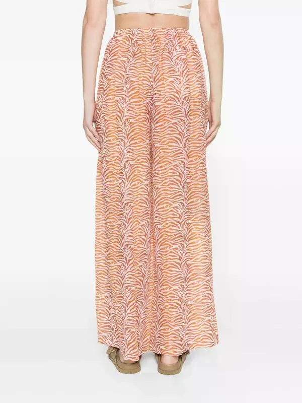 FORTE_FORTE Zebra-print Wide-leg Trousers