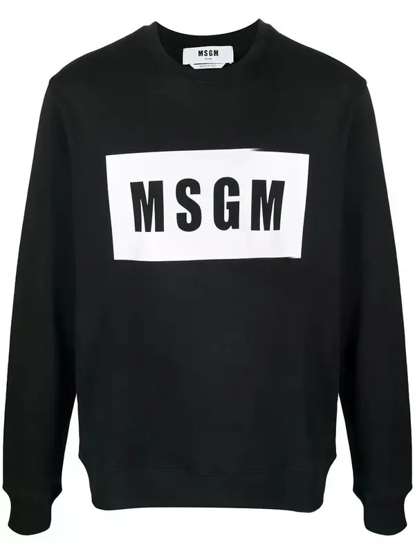 MSGM Logo-print Sweatshirt - Black