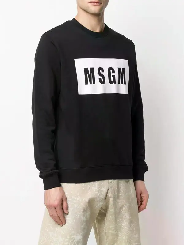 MSGM Logo-print Sweatshirt - Black