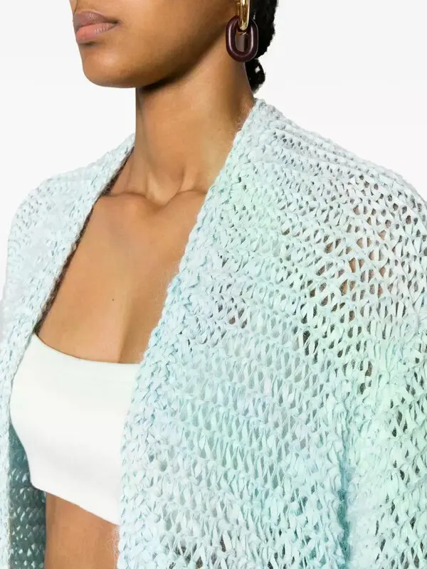 FORTE_FORTE Open-knit Open-front Cardigan