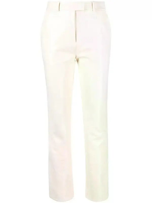 COURREGES Slim-cut Vinyl Trousers - Neutrals