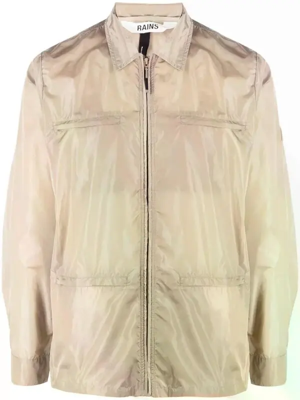 Rains Zip-up Shirt Jacket - Neutrals