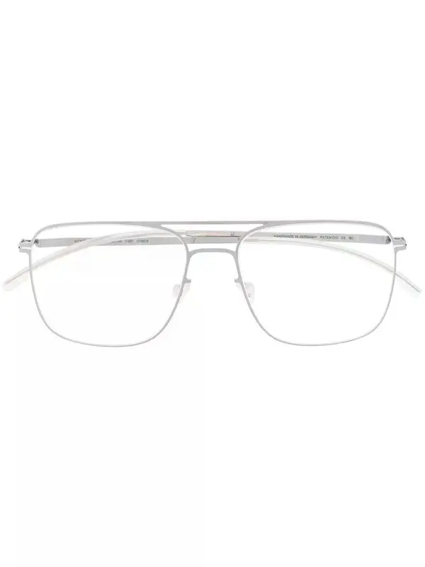 Mykita Square-frame Glasses With Double Bridge - Silver