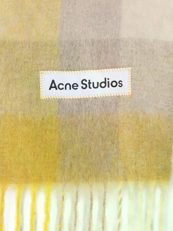 Acne Studios Checked Scarf - Neutrals
