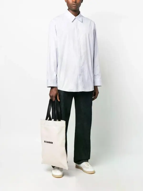 JIL SANDER Logo Print Tote Bag - Neutrals
