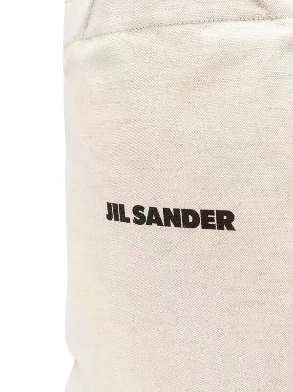 JIL SANDER Logo Print Tote Bag - Neutrals