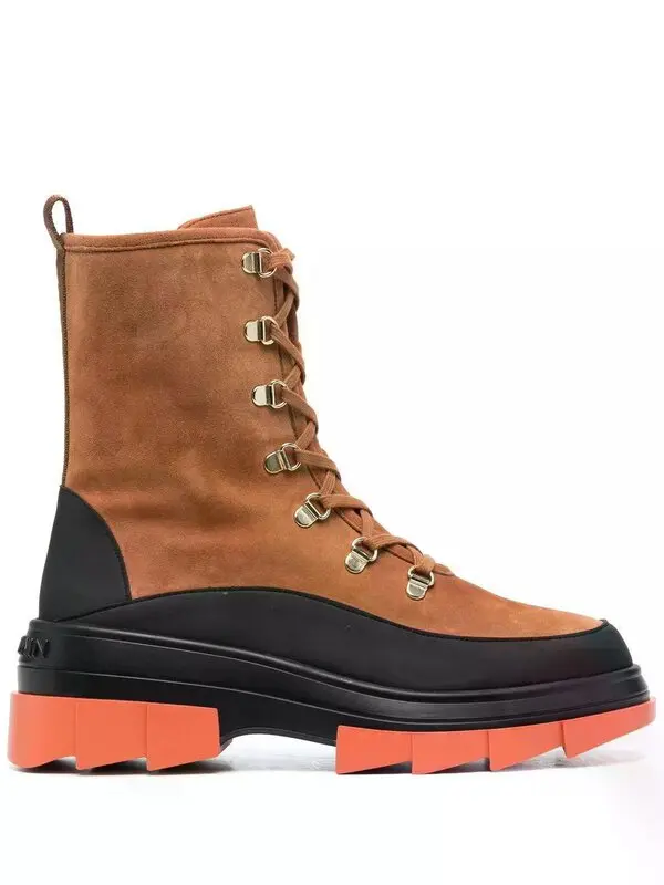 STUART WEITZMAN Chunky Lace-up Suede Boots