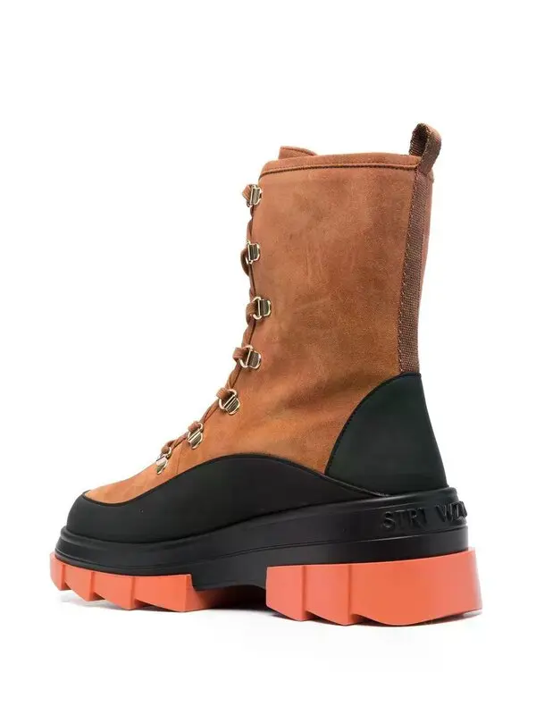 STUART WEITZMAN Chunky Lace-up Suede Boots