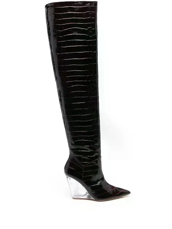 STUART WEITZMAN Lucite 100mm Thigh-high Boots