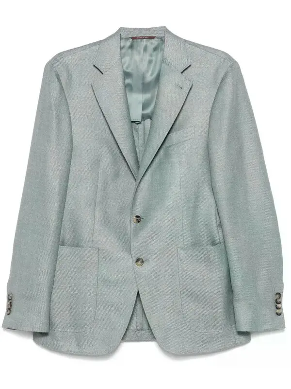 Canali Interwoven Blazer - Blue