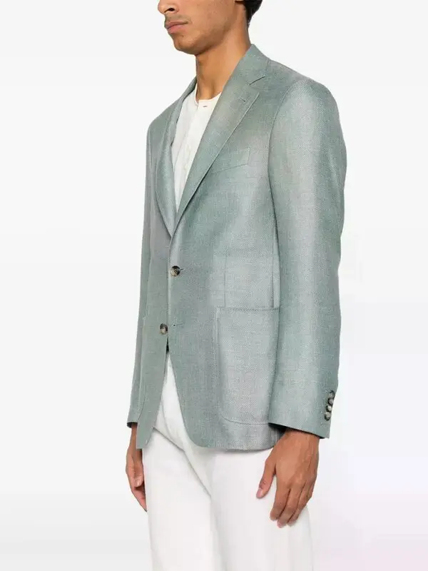 Canali Interwoven Blazer - Blue