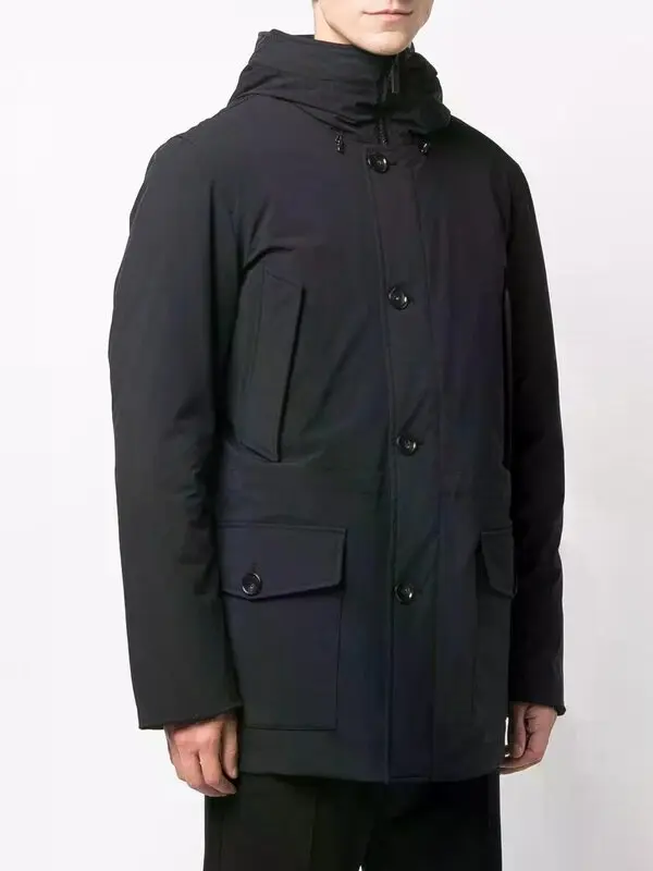 Woolrich Padded Down Parka Coat - Black