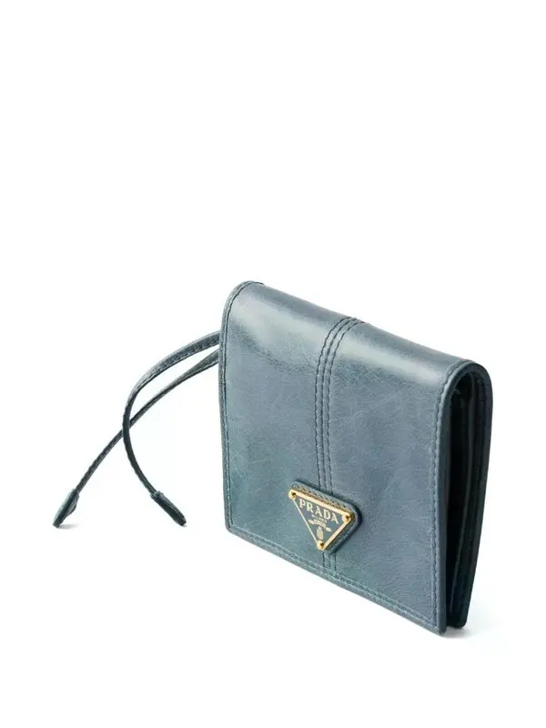 Prada Small Leather Wallet - Blue