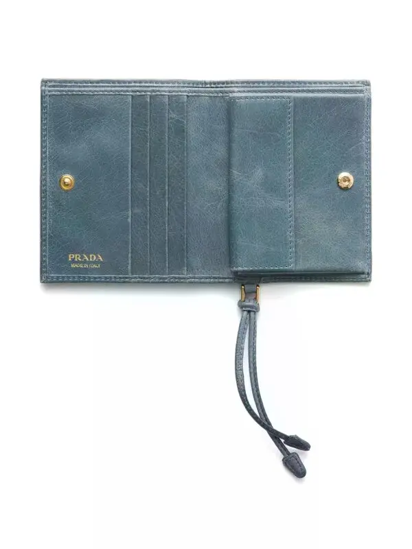 Prada Small Leather Wallet - Blue
