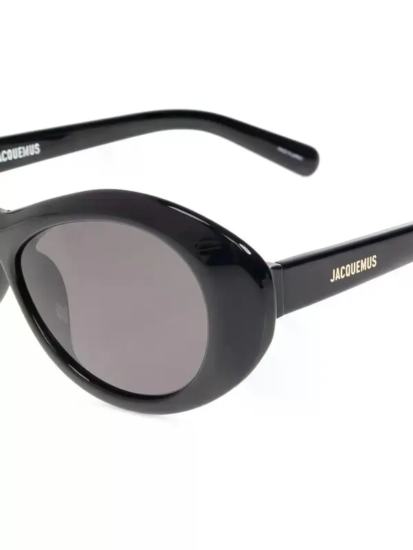 Jacquemus Logo-print Oval Sunglasses