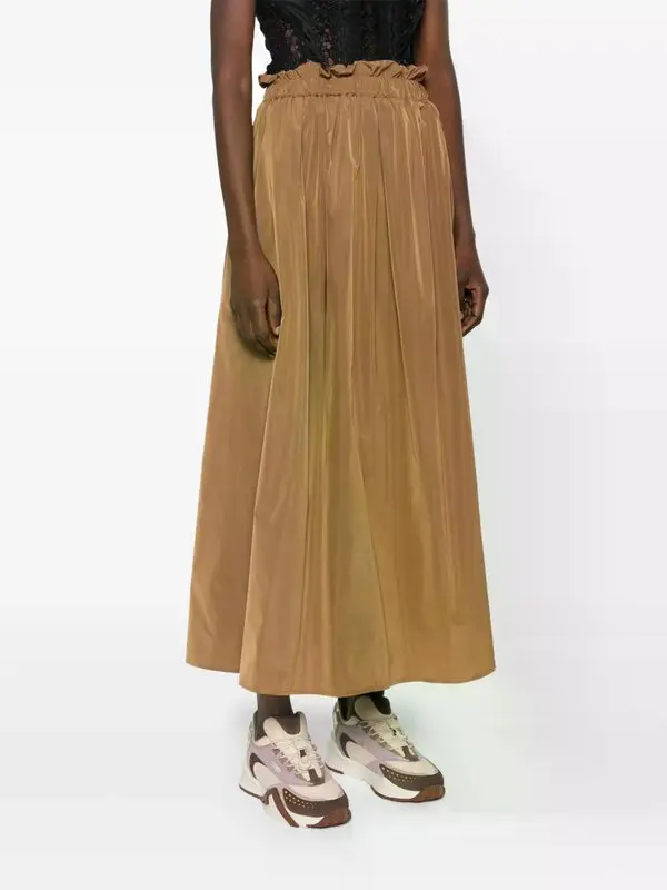 Herno Elasticated-waistband Maxi Skirt - Brown
