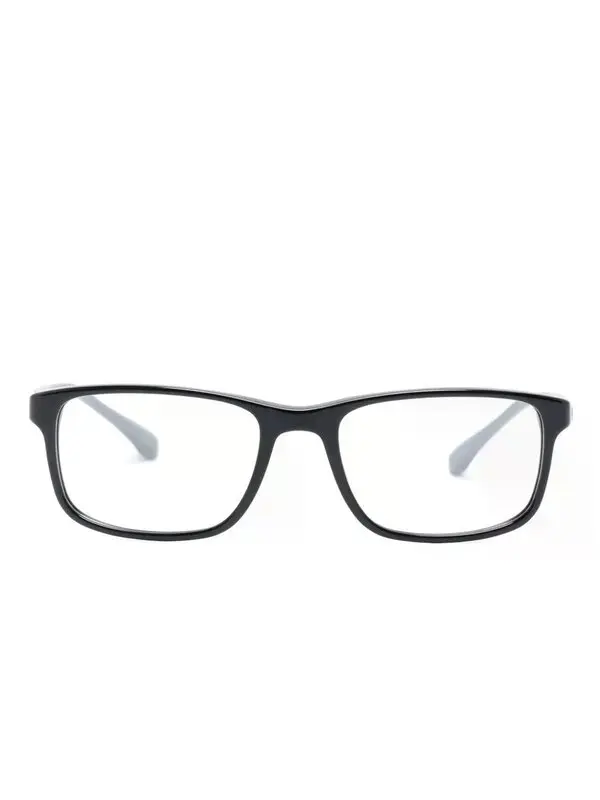 Emporio Armani Logo-plaque Rectangle-frame Glasses