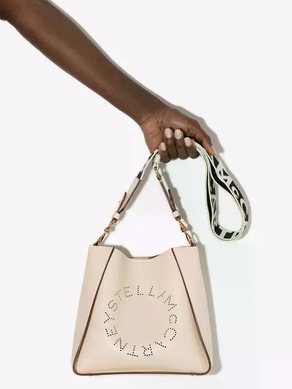 Stella McCartney Mini Logo Shoulder Bag - Neutrals