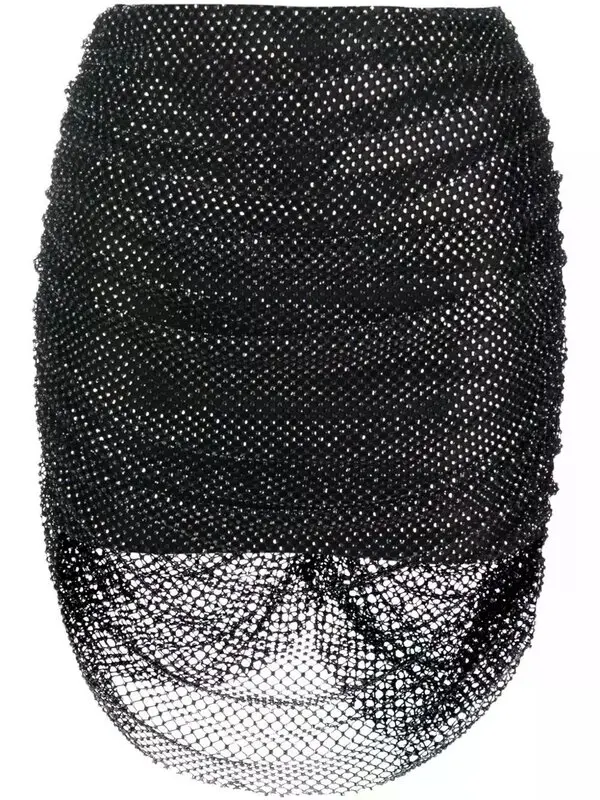 Giuseppe Di Morabito Rhinestone-embellished Mesh Miniskirt