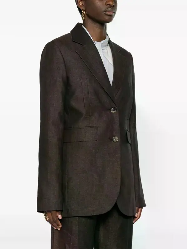 Loewe Single-breasted Linen Blazer