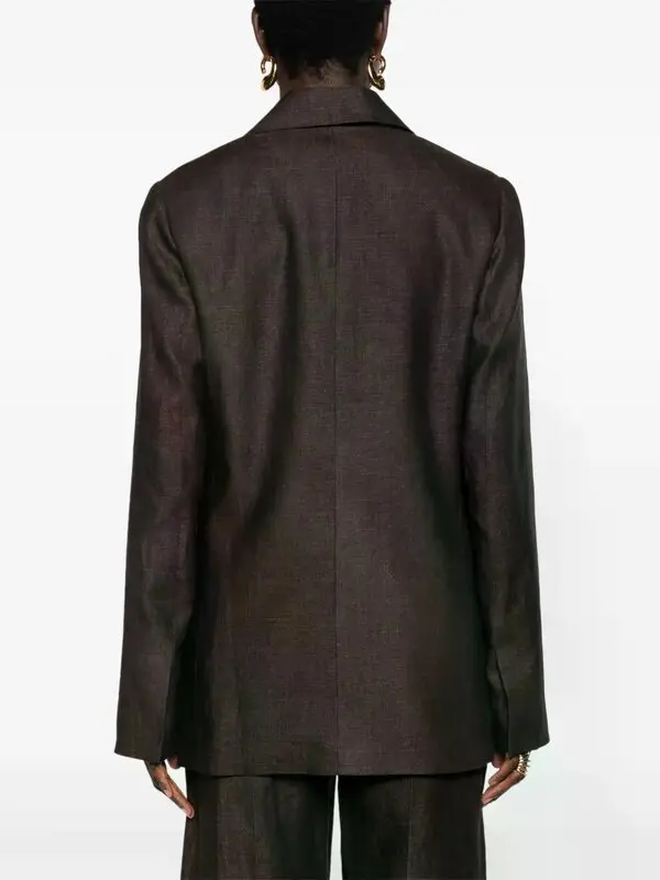 Loewe Single-breasted Linen Blazer