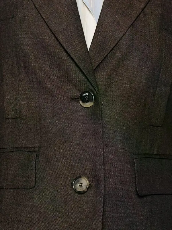 Loewe Single-breasted Linen Blazer
