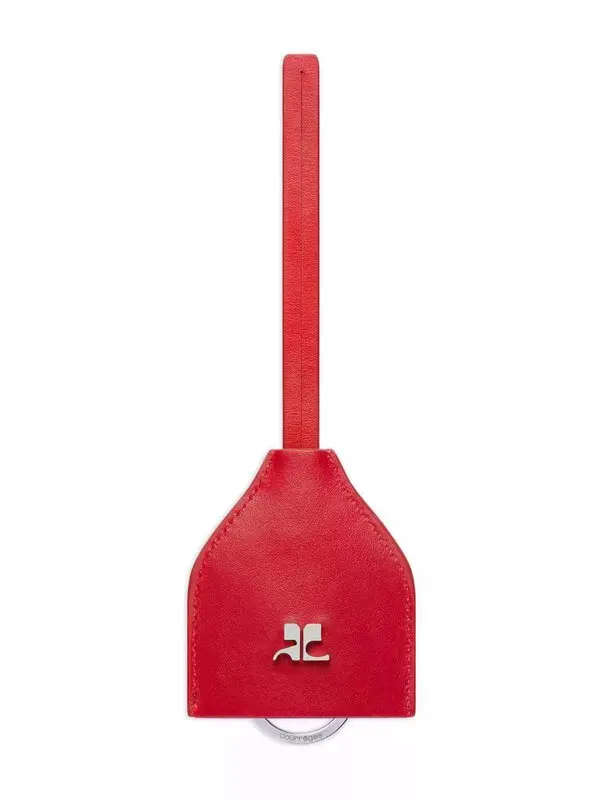 COURREGES Logo-plaque Keyring - Red