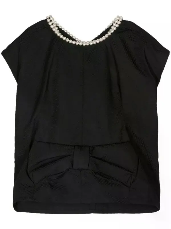 Junya Watanabe Bow-detail Sleeveless Top - Black