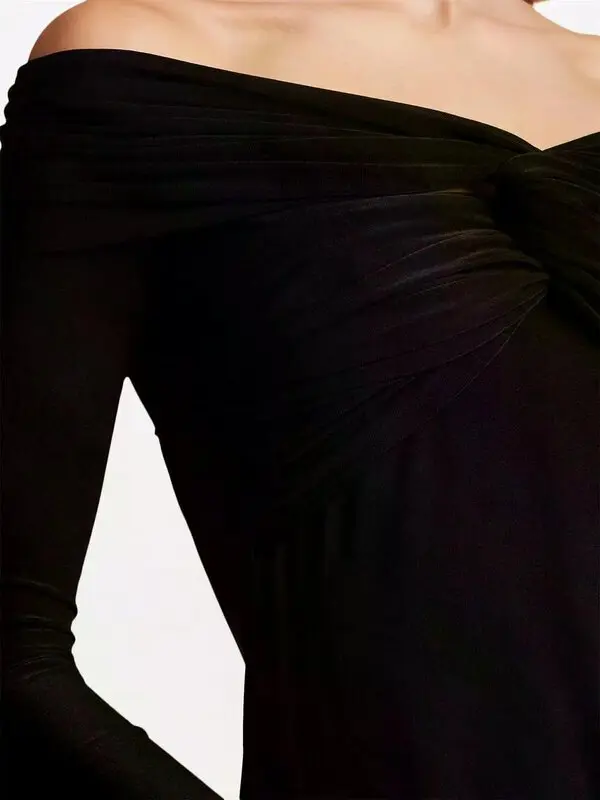 Khaite Cerna Off-shoulder Midi Dress