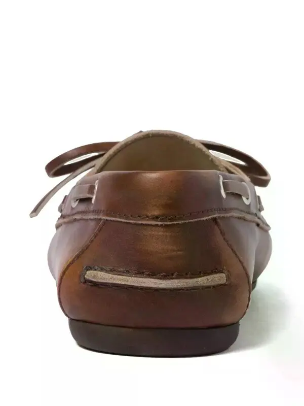 Miu Miu Bleached Leather Deck Shoes