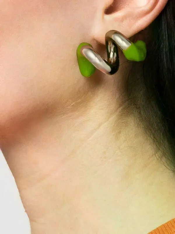 Sunnei Colour-block Wrap Earrings