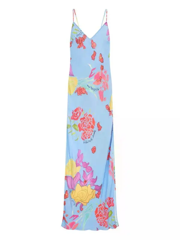 DONDE ESTEBAN Cielo Slip Dress - Blue