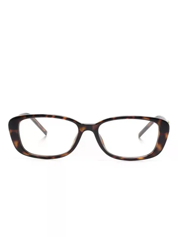 Gucci Rectangle-frame Glasses - Brown