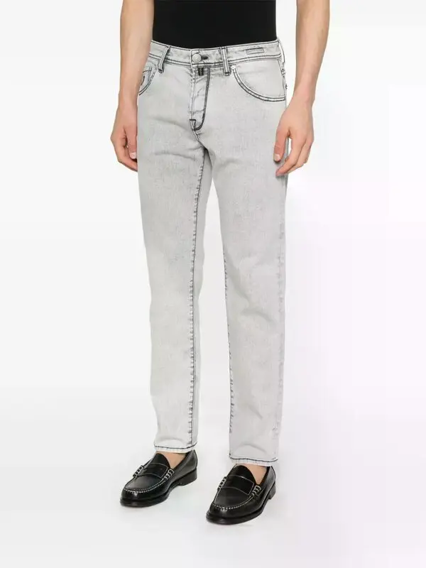 Jacob Cohen Logo-embroidered Jeans - Grey