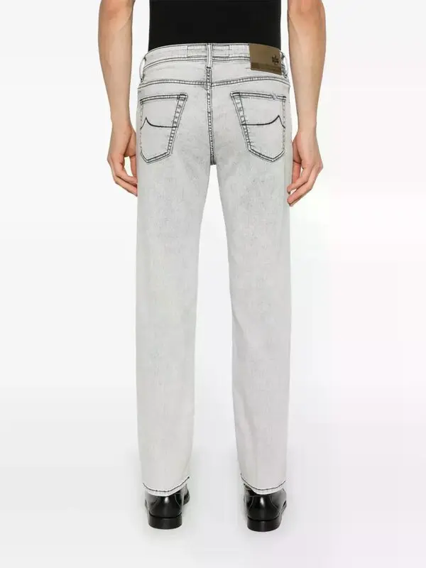 Jacob Cohen Logo-embroidered Jeans - Grey
