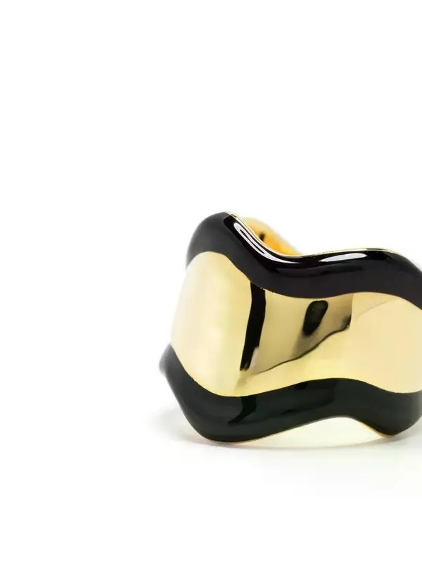 ESHVI Two-tone Wave Ring - Black