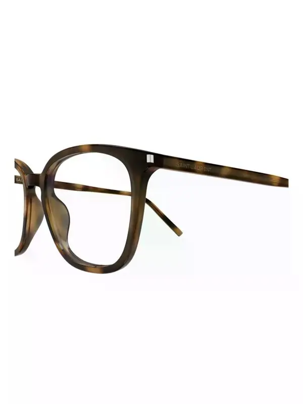 Saint Laurent Tortoiseshell-effect Glasses - Brown