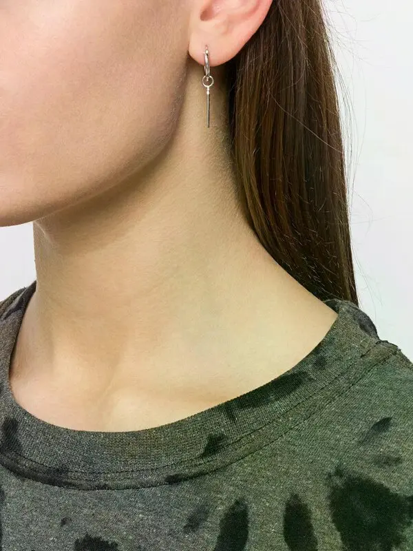 TRUE ROCKS Razor Hoop Earring - Silver