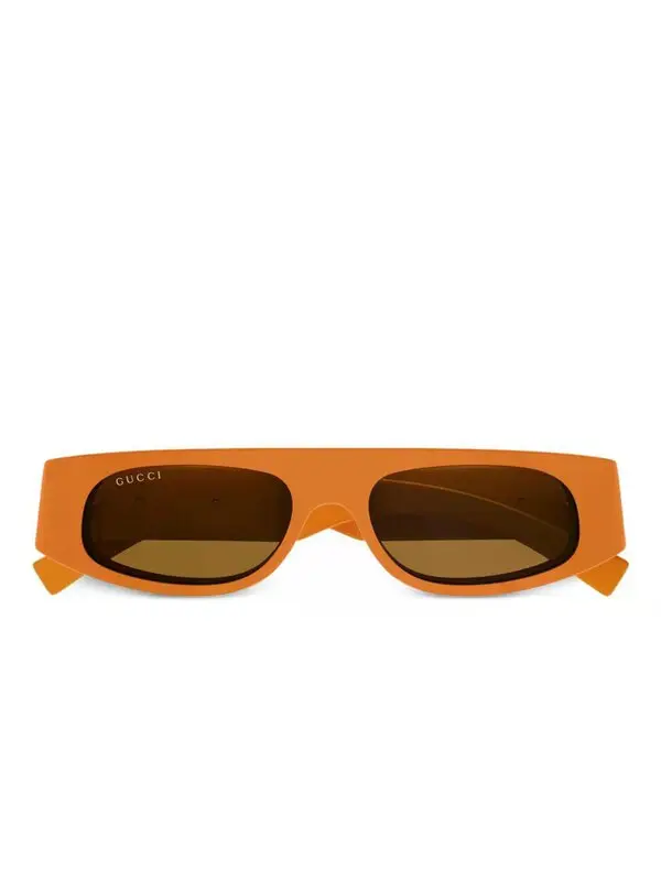 Gucci Logo-lettering Sunglasses - Orange