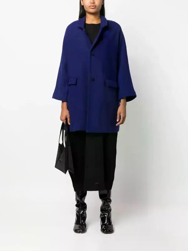 DANIELA GREGIS Bell-sleeved Wool Coat