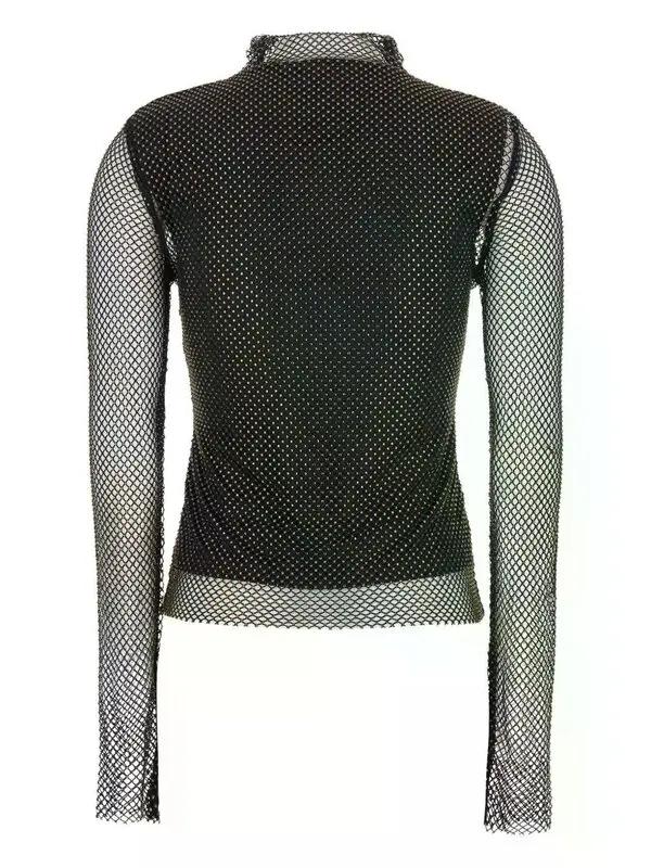 Sportmax Gerarda Fishnet Long-sleeve Top