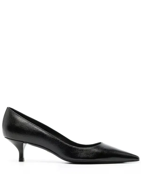 STUART WEITZMAN Kitten Slip-on Leather Pumps