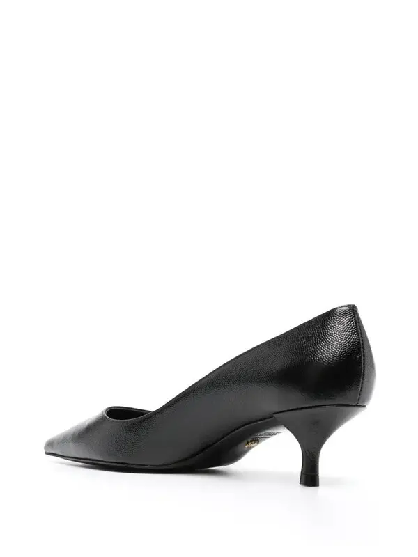 STUART WEITZMAN Kitten Slip-on Leather Pumps