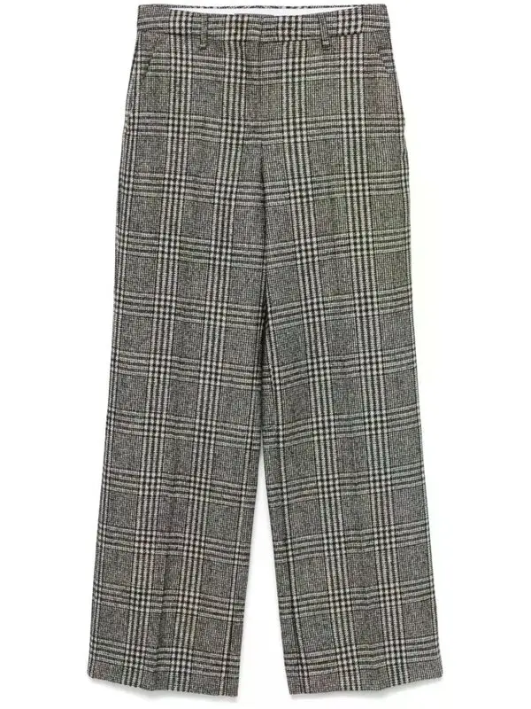 Lorena Antoniazzi Checkered Wool-alpaca Trousers