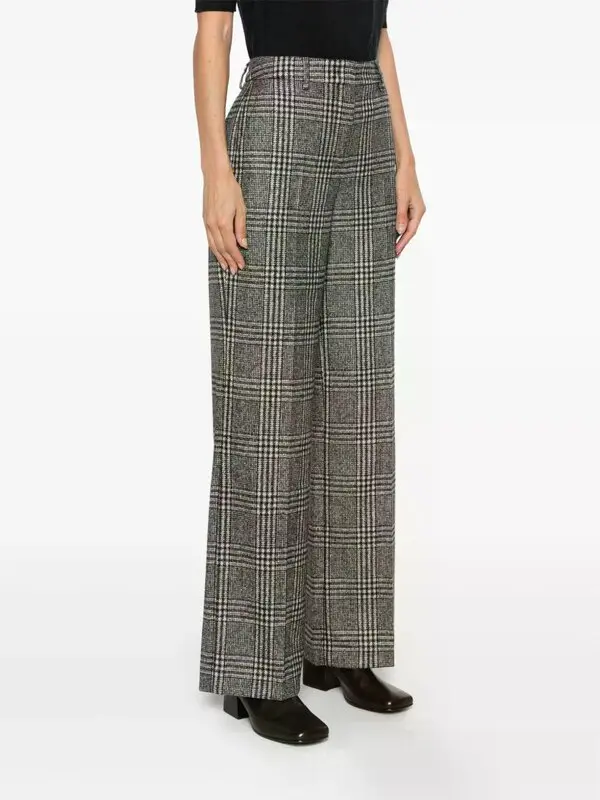 Lorena Antoniazzi Checkered Wool-alpaca Trousers