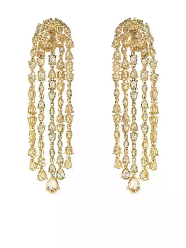 ANABELA CHAN 18kt Yellow Vermeil Cascade Diamond Earrings