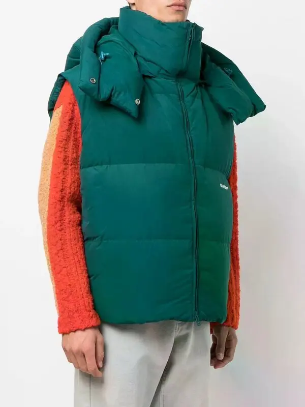 Off-White Logo-print Padded Hooded Gilet