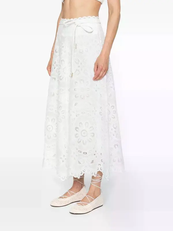 Zimmermann Ottie Flared Midi Skirt