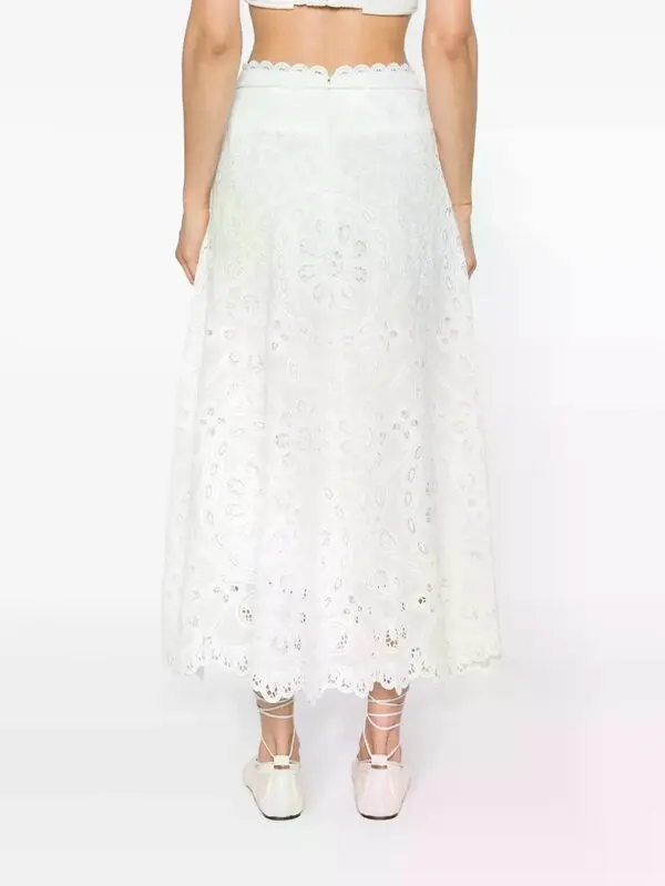 Zimmermann Ottie Flared Midi Skirt