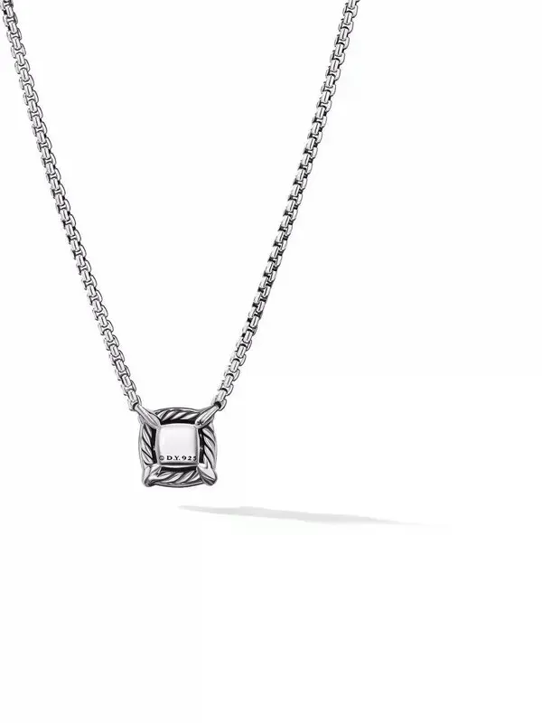 David Yurman Sterling Petite Chatelaine Topaz And Diamond Necklace